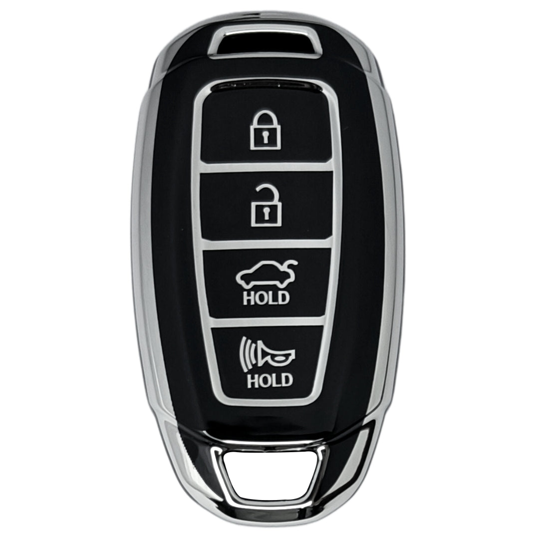 Car Key Cover for Hyundai 4 Button Smart Key Oval Verna. – Keycept