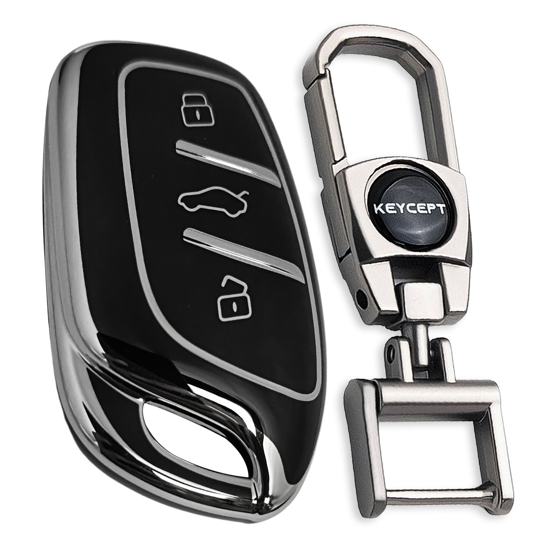 Silver Line TPU Key Cover Compatible for MG ZS | EV and Astor 3 button ...