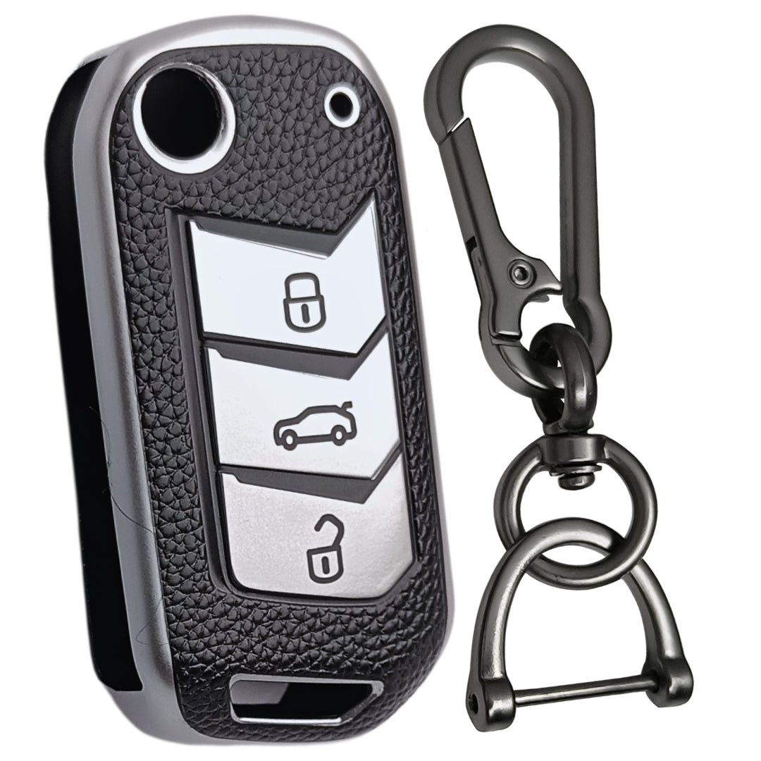 Leather Key Cover Compatible for Mahindra 3XO | Thar | Scorpio | TUV ...